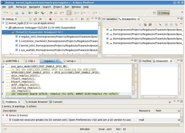 GUI based debugging in Linux using KGDB