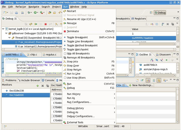 GUI based debugging in Linux using KGDB