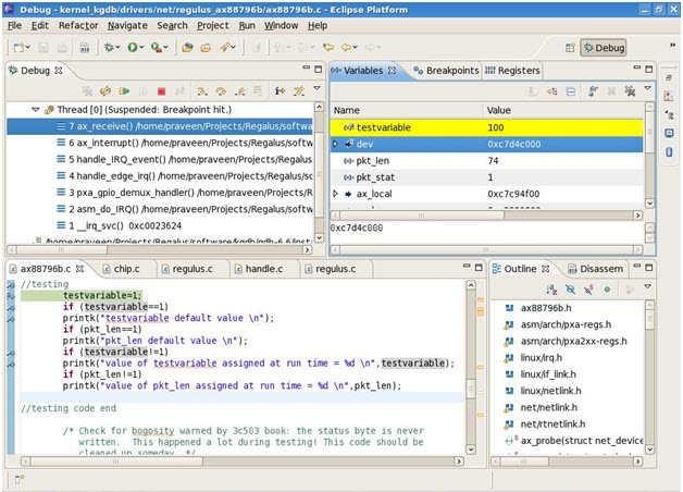 GUI based debugging in Linux using KGDB
