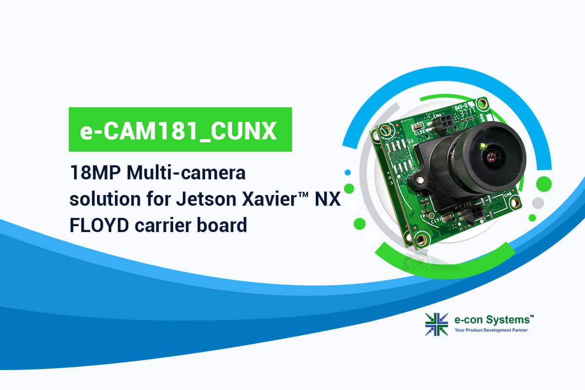 Multiple 4-lane 18 MP camera for NVIDIA® Jetson Xavier™ NX FLOYD