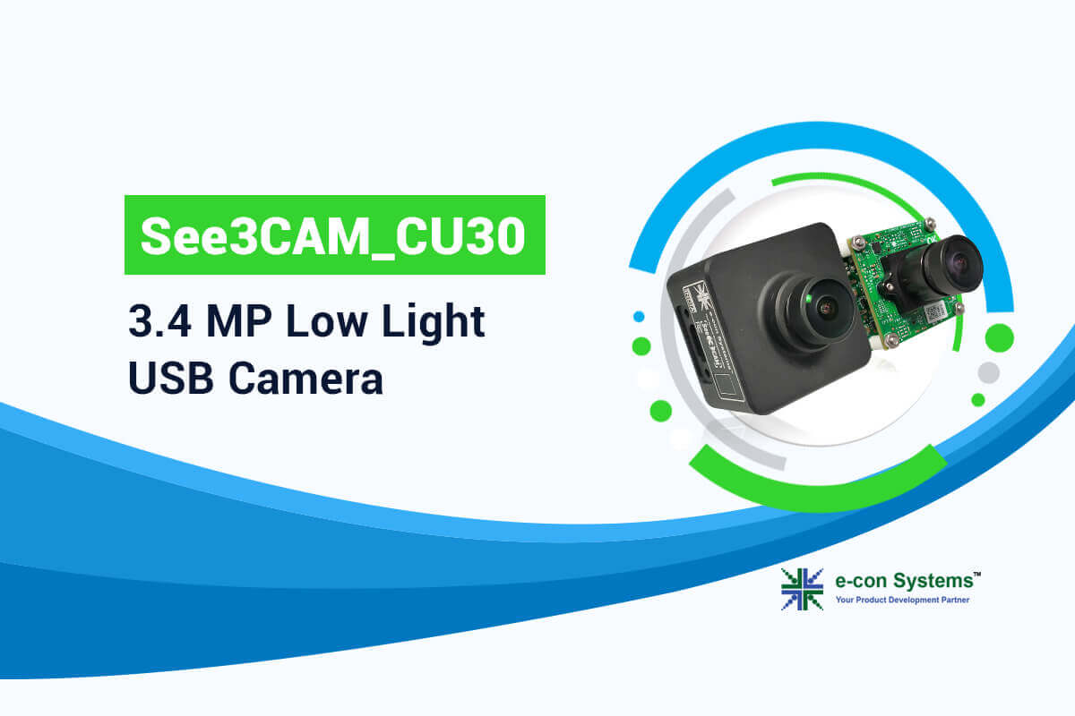 See3CAM_CU30 - 3.4 MP低輝度USBカメラボード