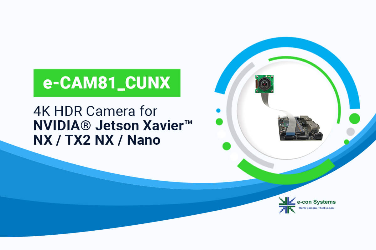 4K HDR Camera for NVIDIA Jetson Xavier NX / TX2 NX / Nano